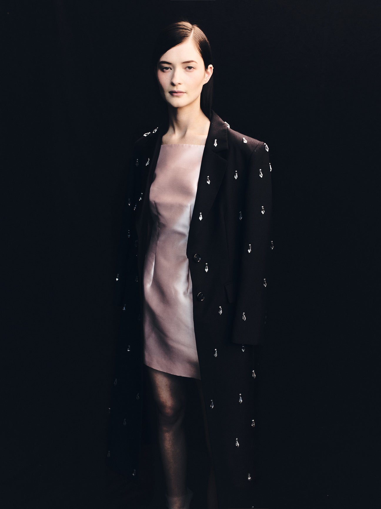 Ediline Crystal Embellished Wool Coat – Courtney Zheng