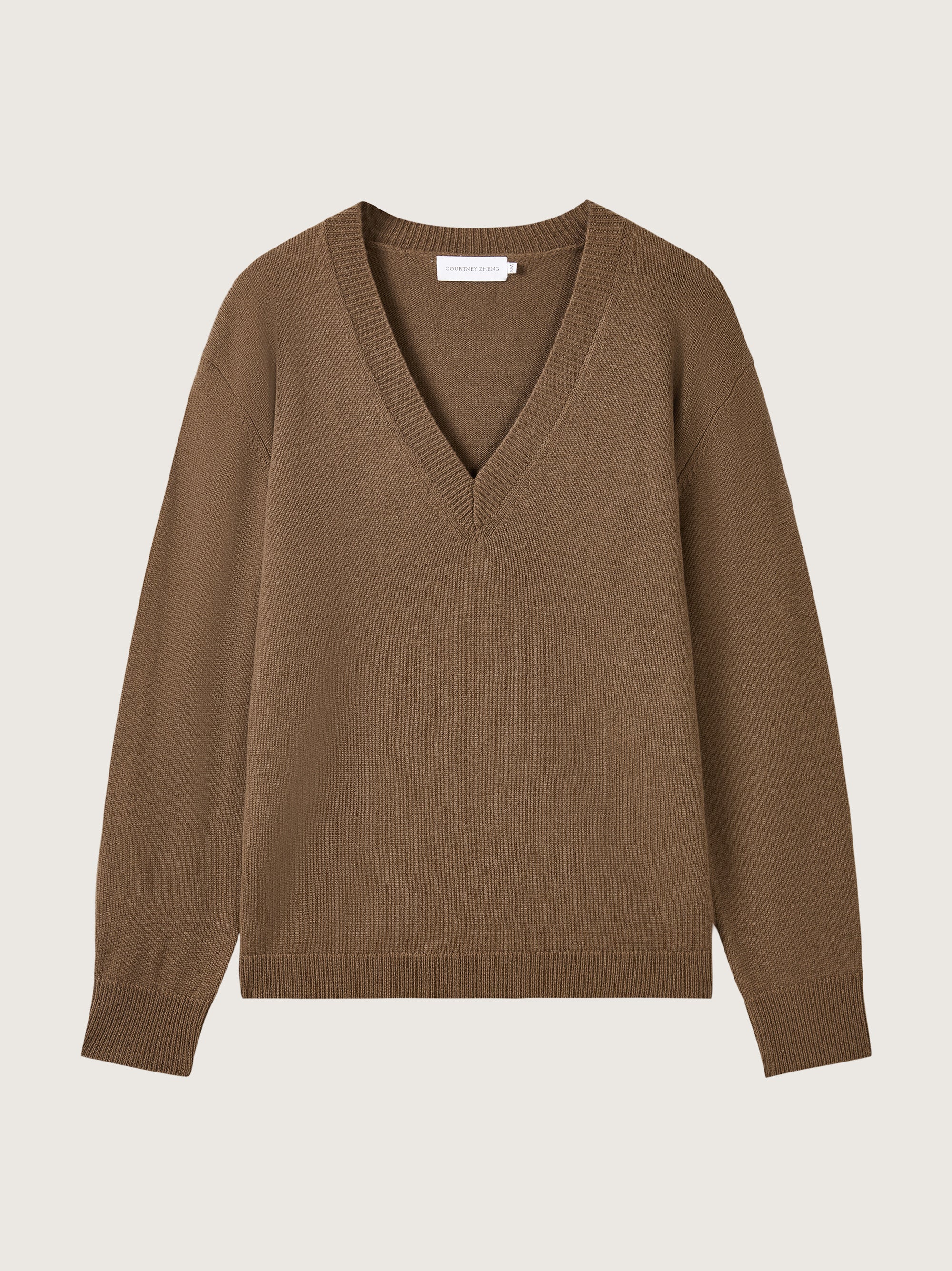 Elva V-Neck Wool Cashmere Sweater – Courtney Zheng